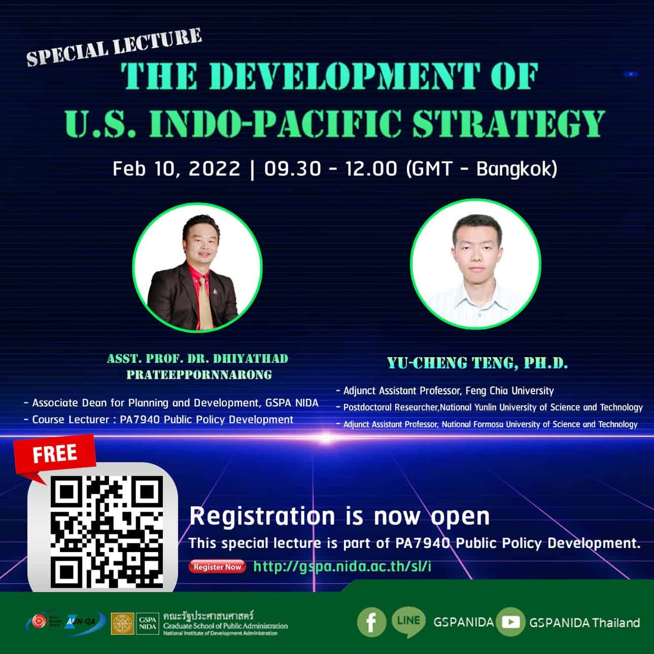 Special Lecture: The Development of U.S. Indo-Pacific Strategy by Dr.Yu ...